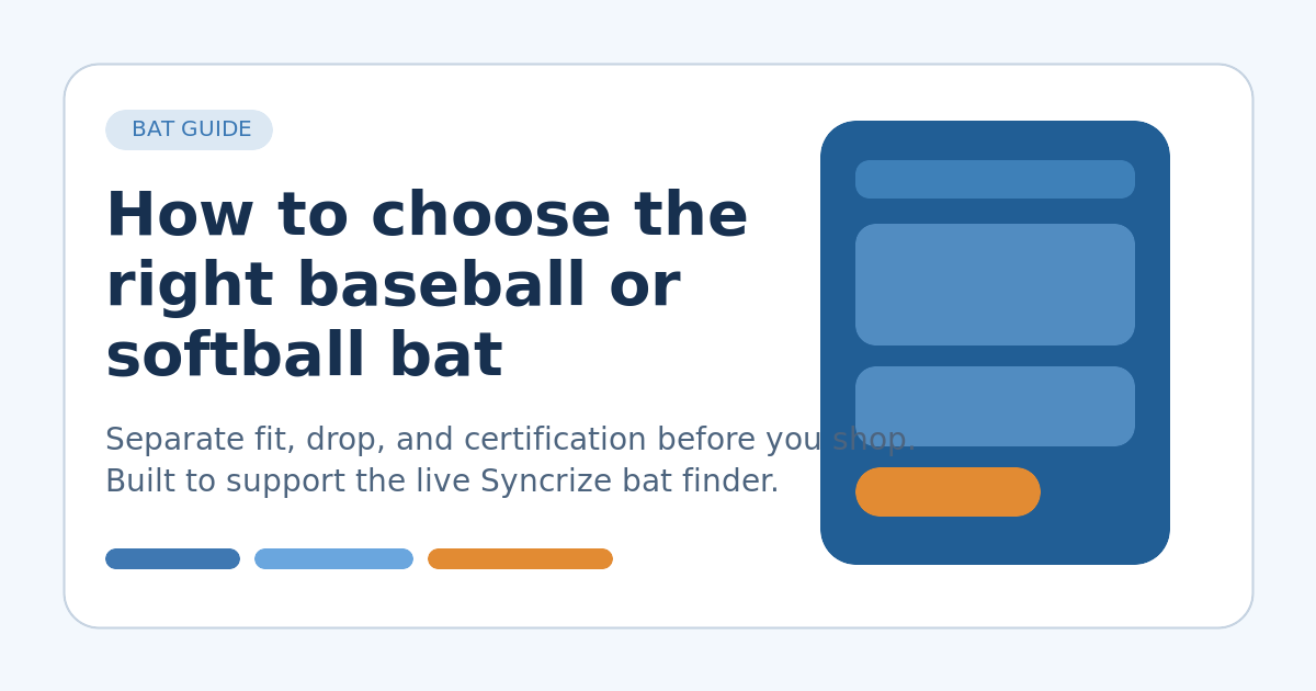 Baseball Bat Size Chart (2026): By Age, Height, Weight & League | Syncrize